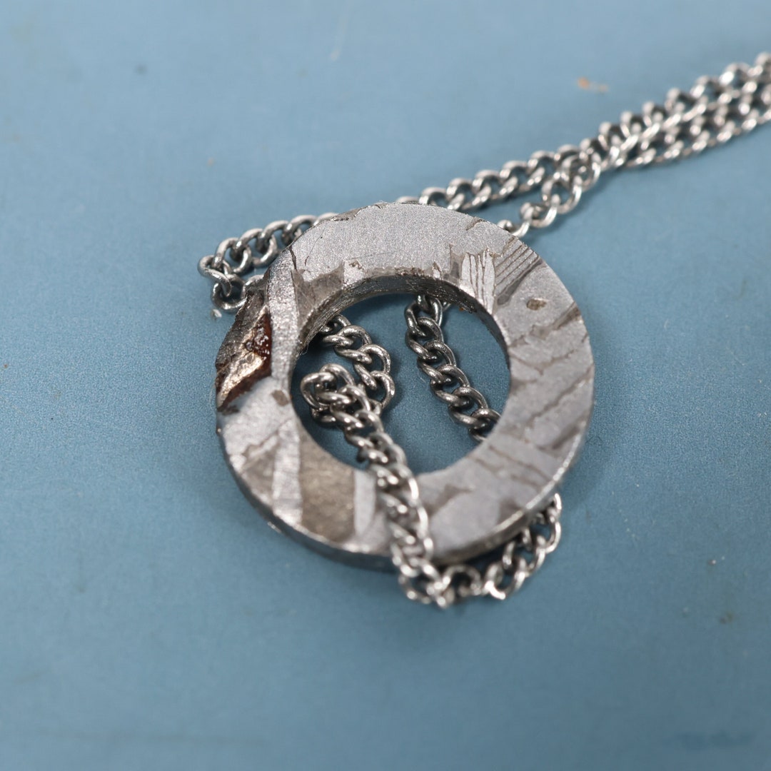 Iron Meteorite Round Openwork Pendant Personalized Gift Necklace X409 ...