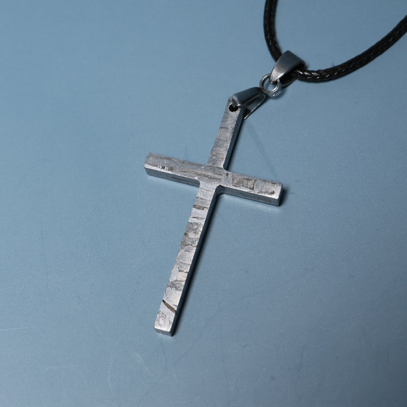 Meteorite Iron Cross Necklace Cross Necklace Pendant Christian - Etsy