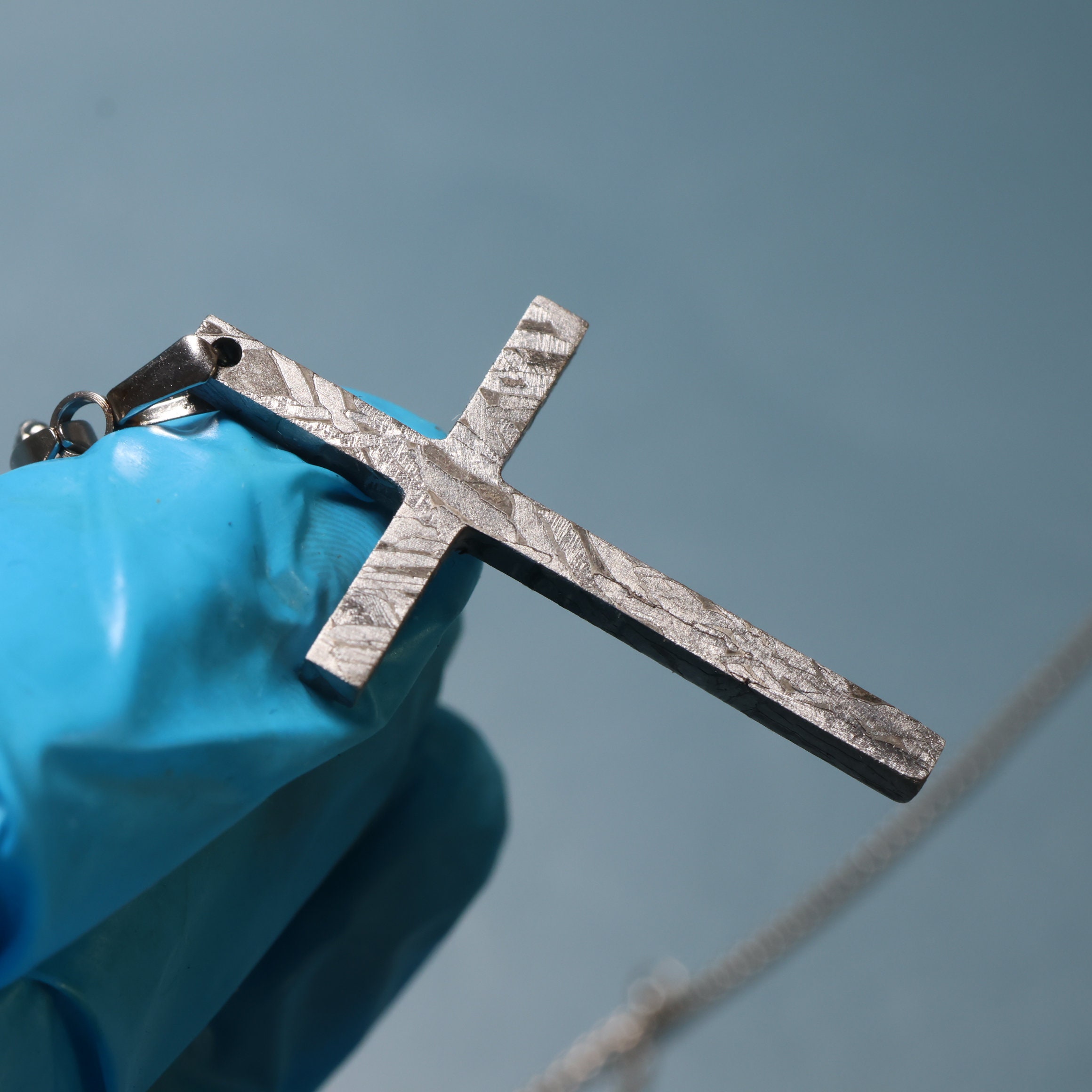 Iron Meteorite Cross Necklace Cross Pendant Necklace Christian Jewelry ...