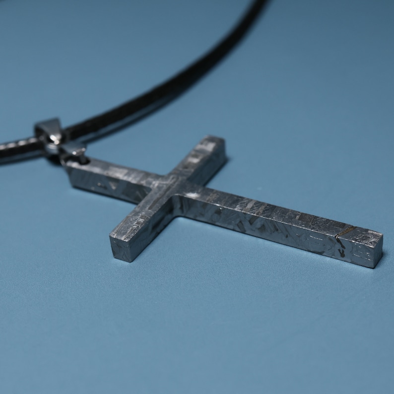 Meteorite Iron Cross Necklace Cross Necklace Pendant Christian - Etsy