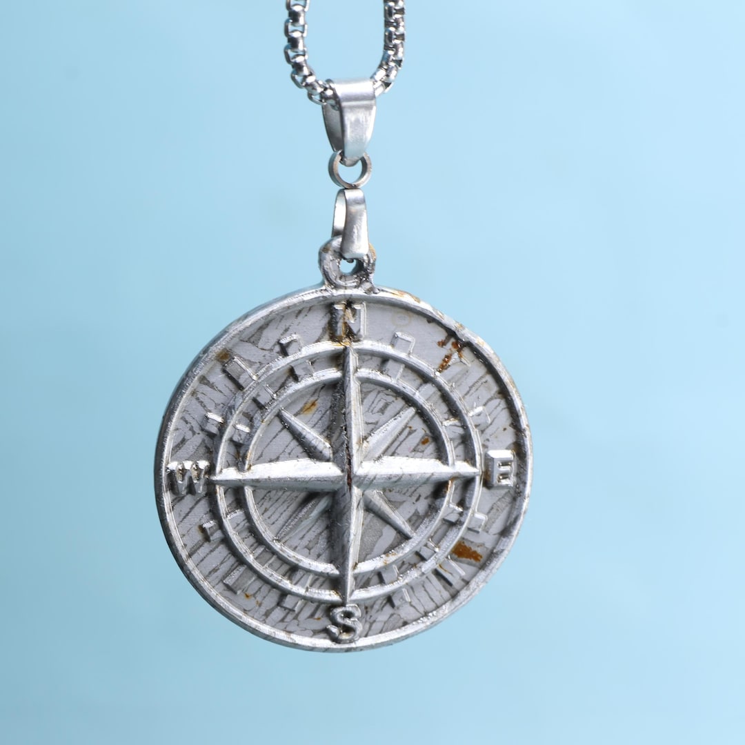 Meteor Carving Compass, Meteor Pendant, Necklace, Gift, Meteor X1189 - Etsy