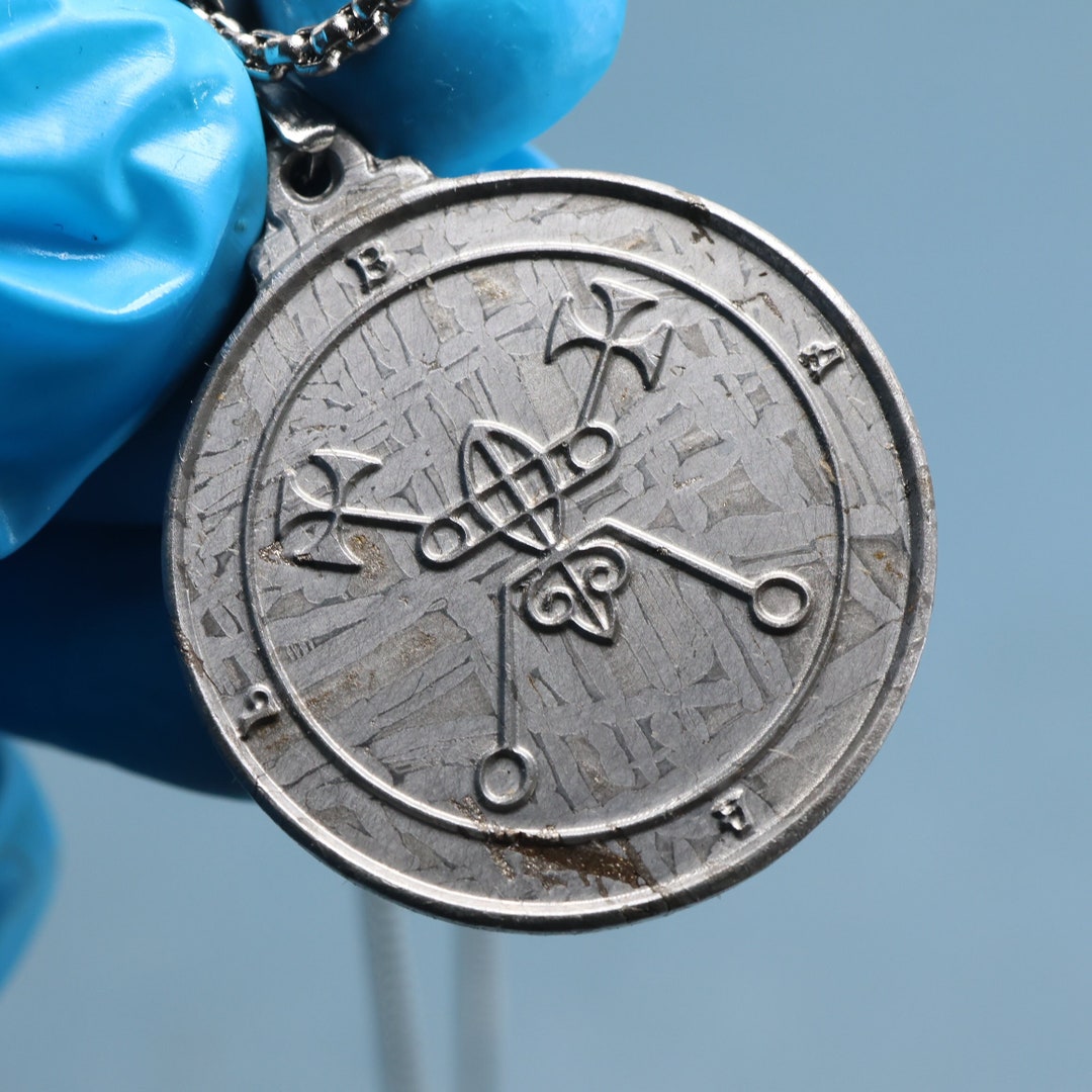 Sigil of King Bael Sigil of Demons, Meteorite Carved Demon Seal ...