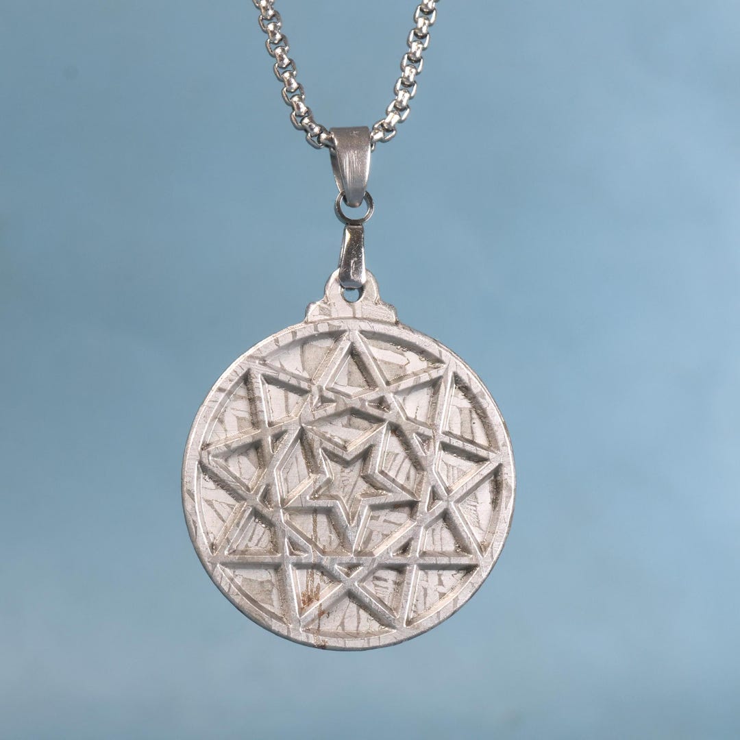 Nine Star Branches, Sun, North Star, Meteorite Carving Star Pendant ...