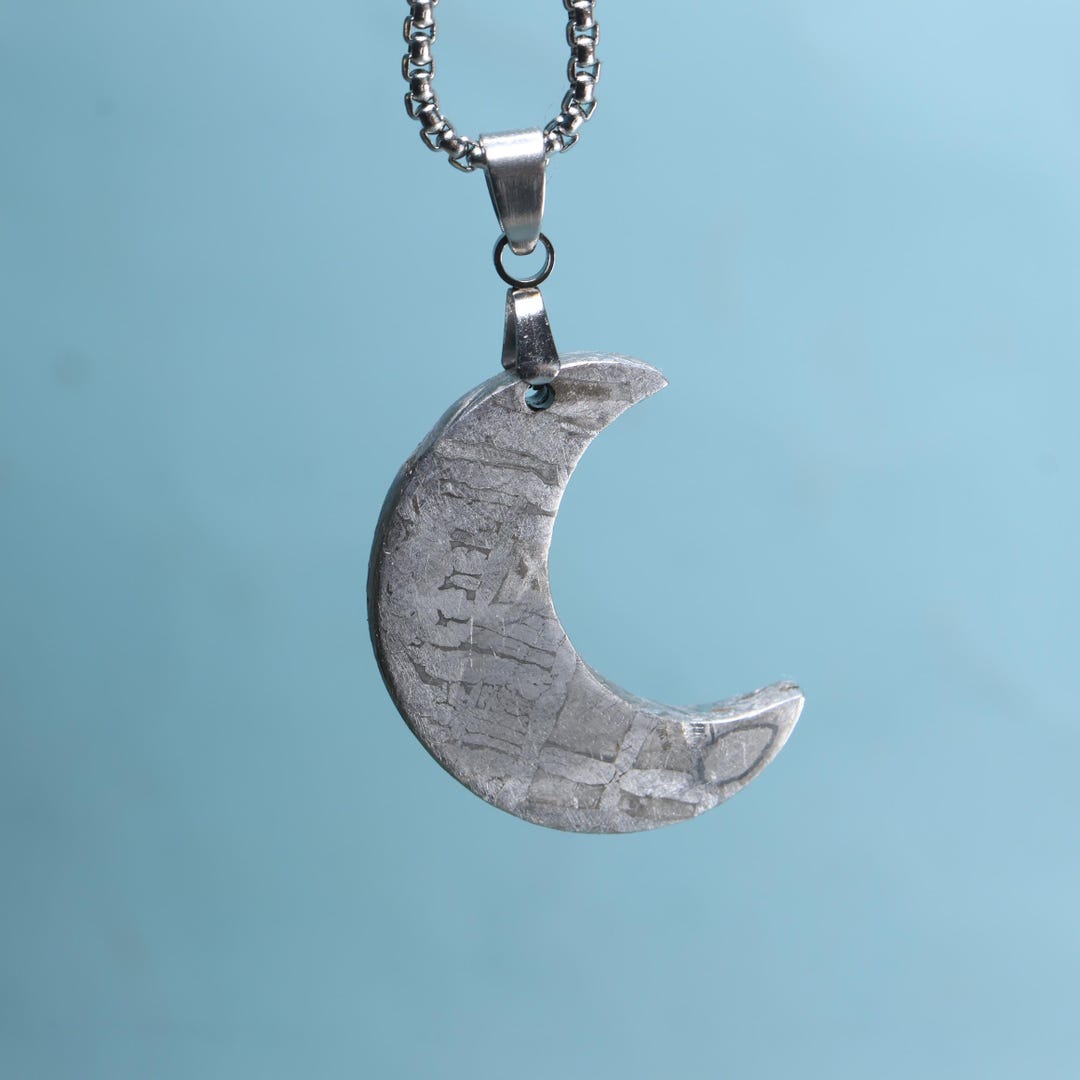 Moon Lucky Stone Carving Meteorite, Meteorite Pendant, Necklace, Gift ...