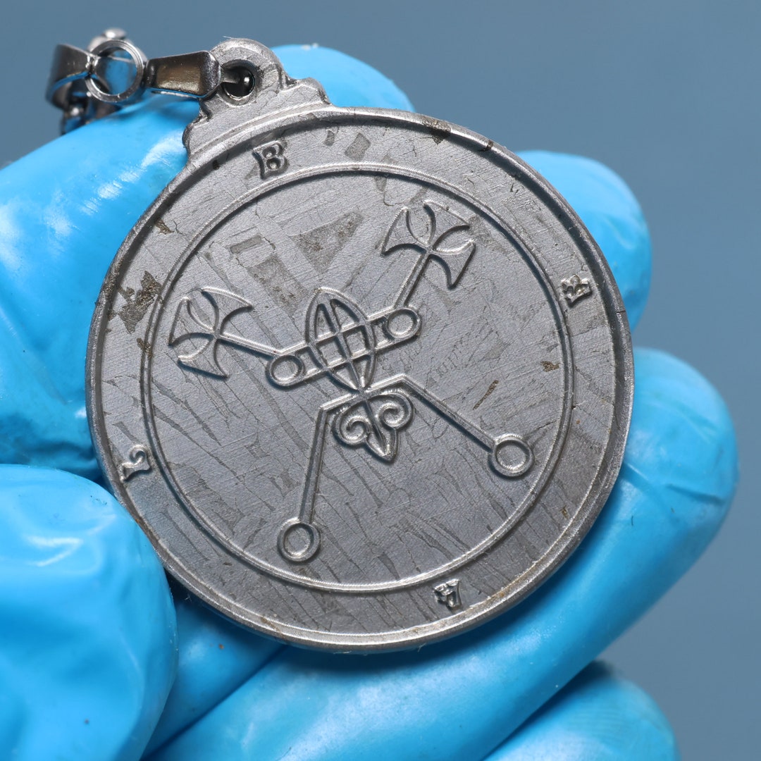 Sigil of King Bael Sigil of Demons, Meteorite Carved Demon Seal ...