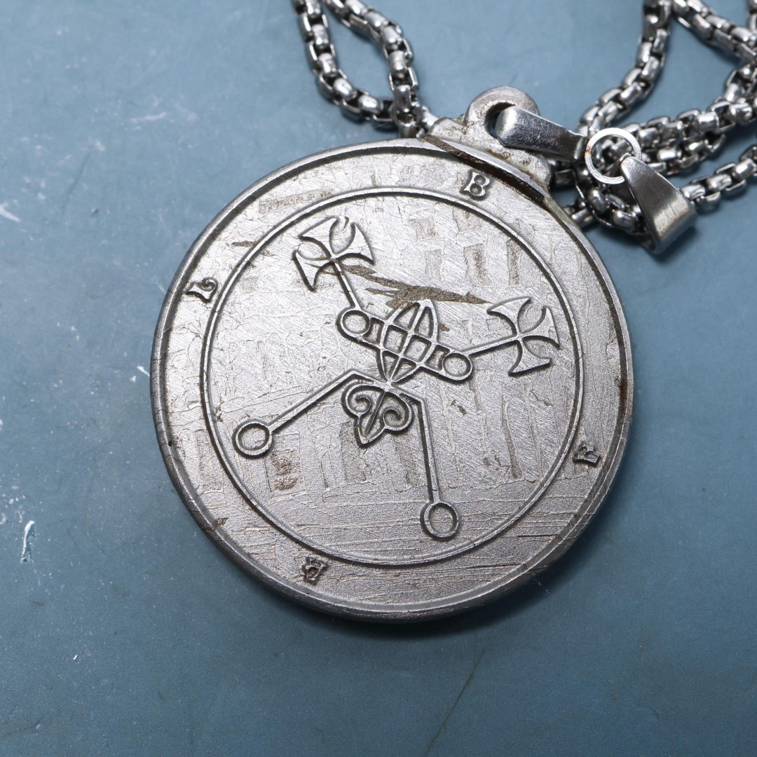 Sigil of King Bael Sigil of Demons, Meteorite Carved Demon Seal ...