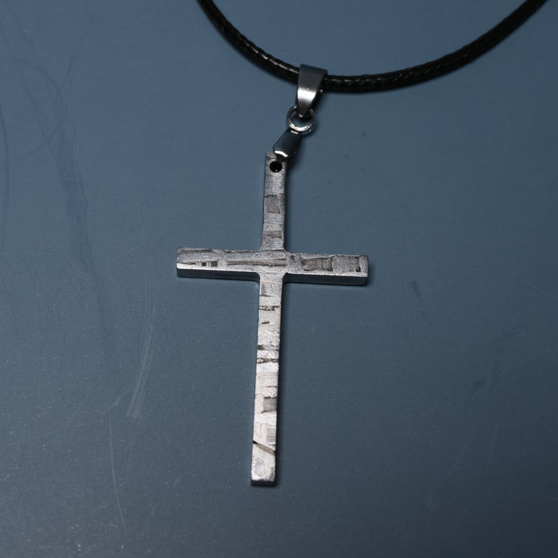 Meteorite Iron Cross Necklace Cross Necklace Pendant Christian - Etsy