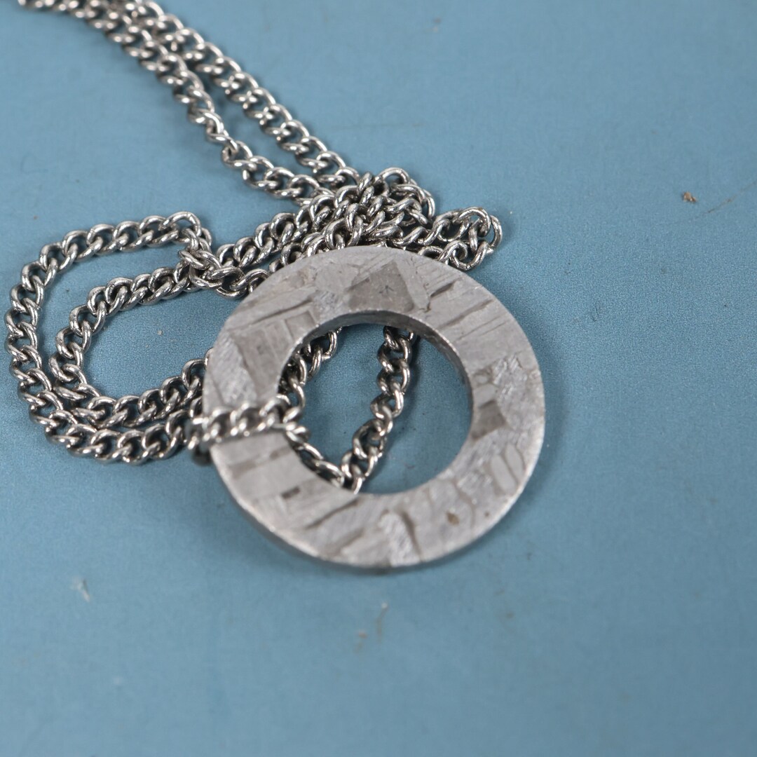 Iron Meteorite Round Openwork Pendant Personalized Gift Necklace X515 ...