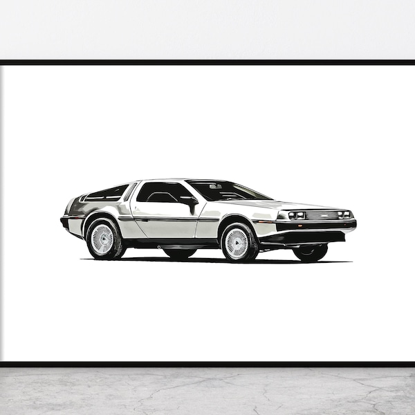 Delorean Poster - Etsy