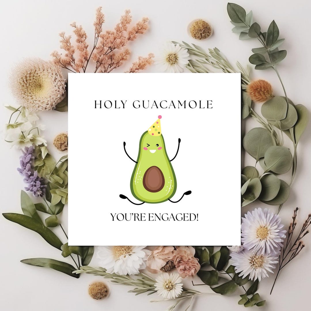 Holy Guacamole You're Engaged Engagement Card - Etsy