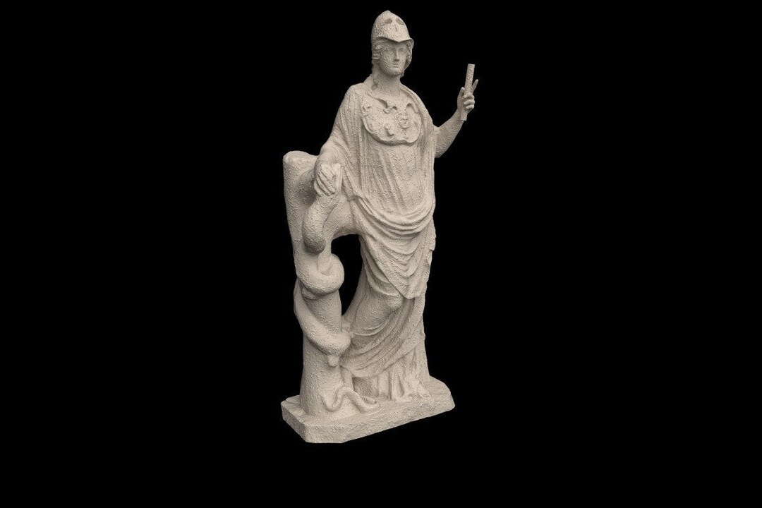 Athena With a Snake Sculpture Athena Statue Greek Art - Etsy Hong Kong