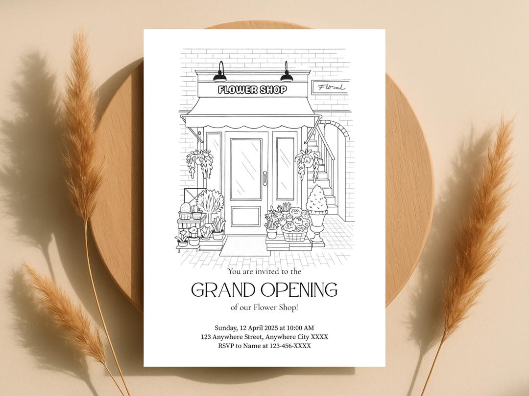 Custom Storefront Grand Opening Invitation, Personalized Business ...