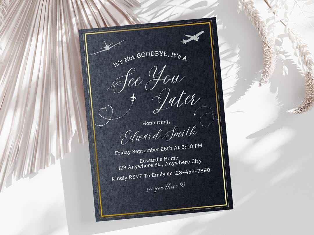 Going Away Farewell Party Invitation Template | Moving Away Farewell ...