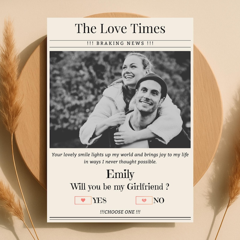 Will You Be My Girlfriend Poster - Etsy