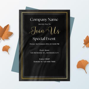Business Special Event Invitation Template Company Any Event Invitation ...
