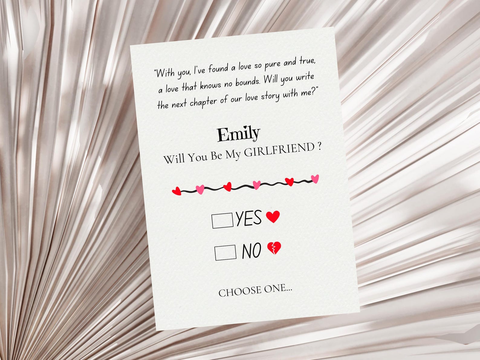 Girlfriend Proposal Card Template | Will You Be My Girlfriend Proposal ...