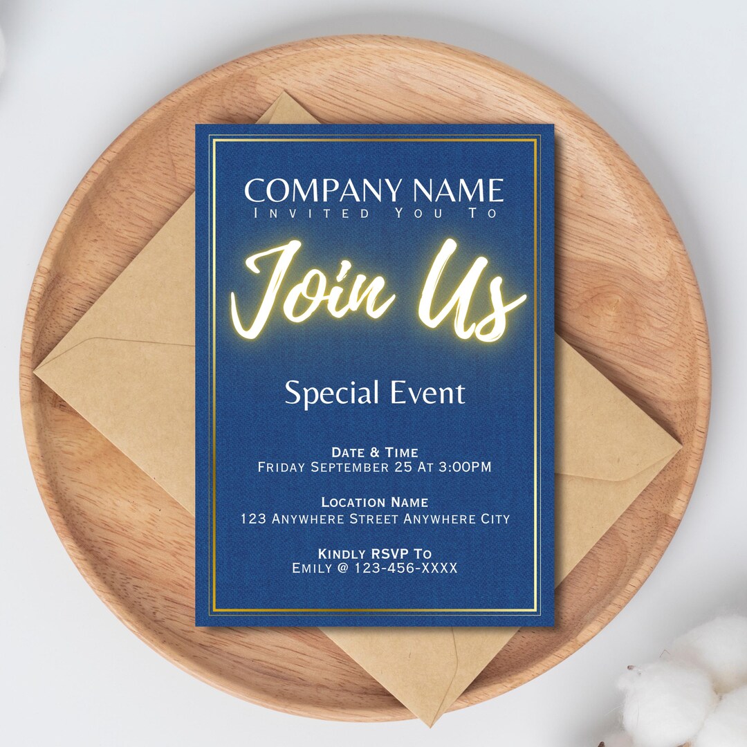 Business Special Event Invitation Template Company Any Event Invitation ...