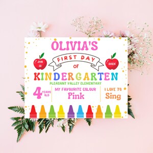 Editable Back to School Sign First Day of School Sign Last Day of ...