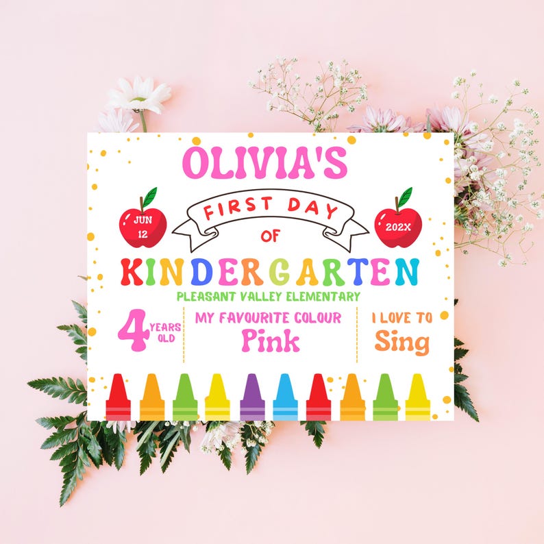 Editable Back to School Sign First Day of School Sign Last Day of ...