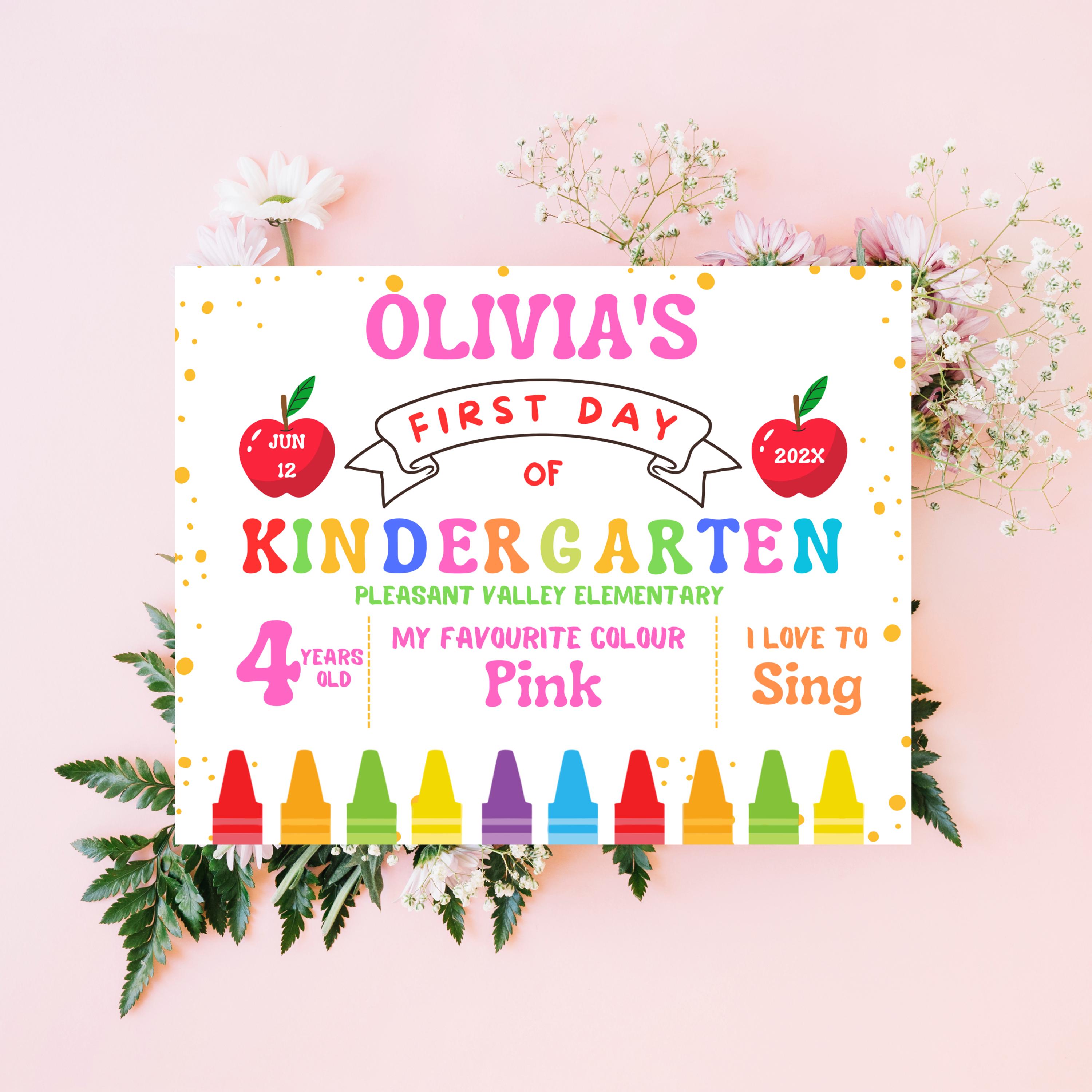 Editable Back to School Sign First Day of School Sign Last Day of ...
