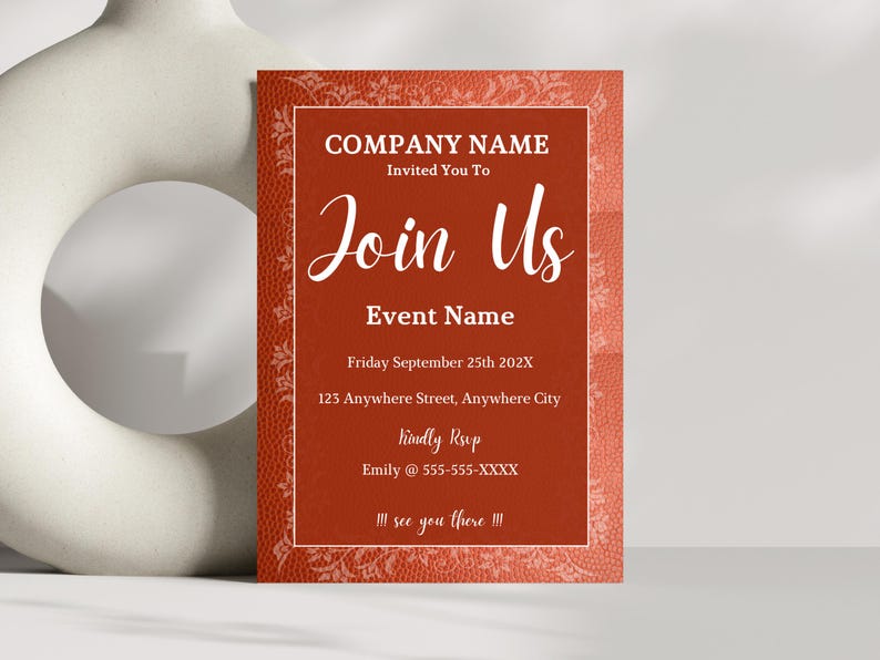 Business Special Event Invitation Template | Company Any Event ...
