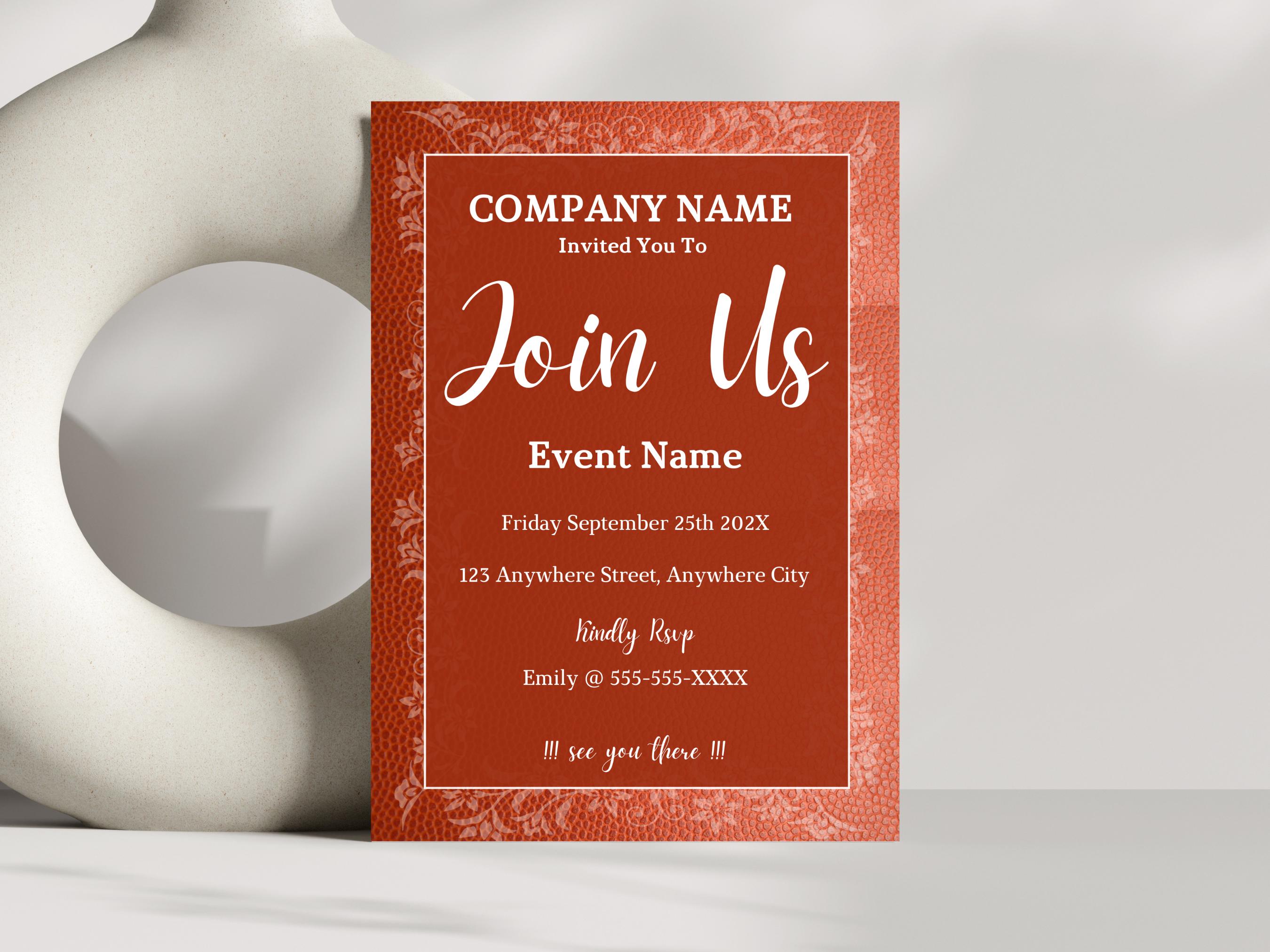 Business Special Event Invitation Template | Company Any Event ...