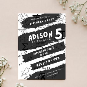 Scientist Birthday Invitation Templates Mathematician Birthday ...
