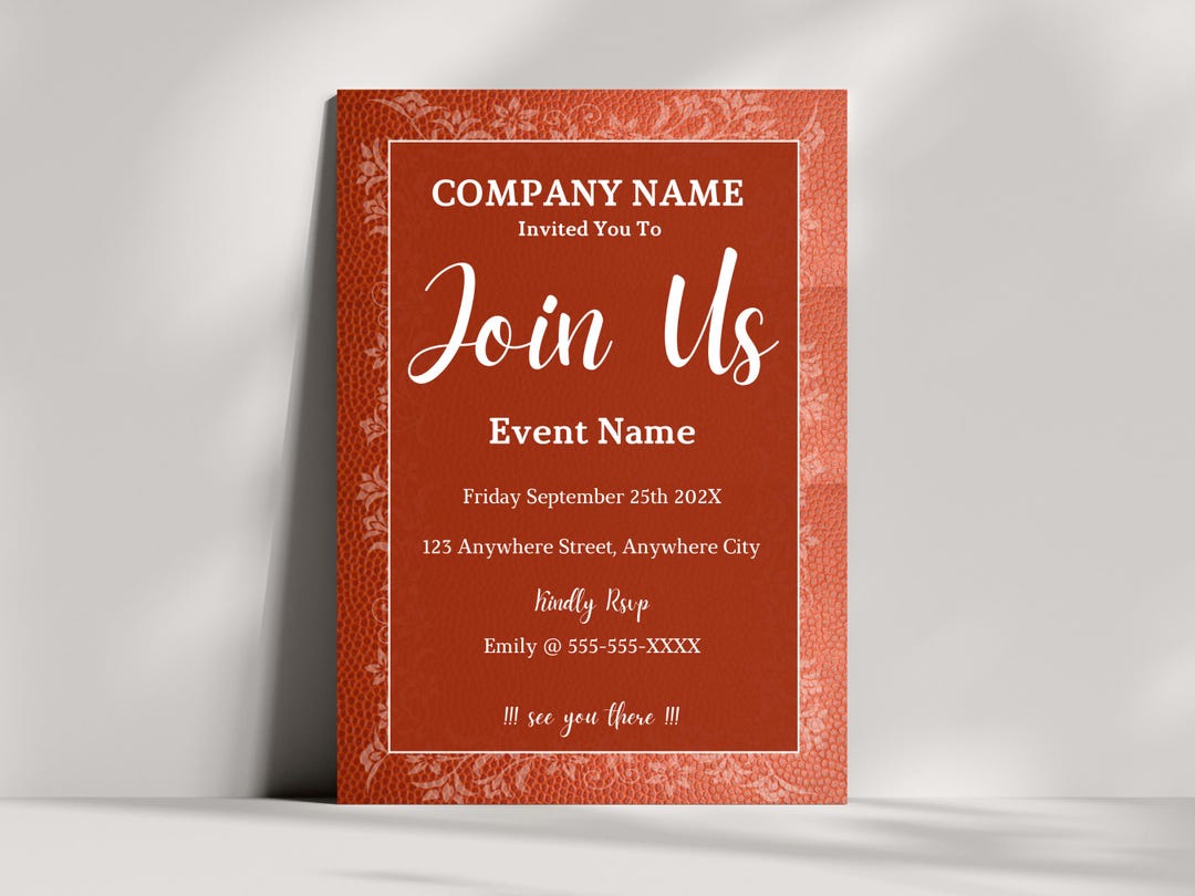 Business Special Event Invitation Template | Company Any Event ...