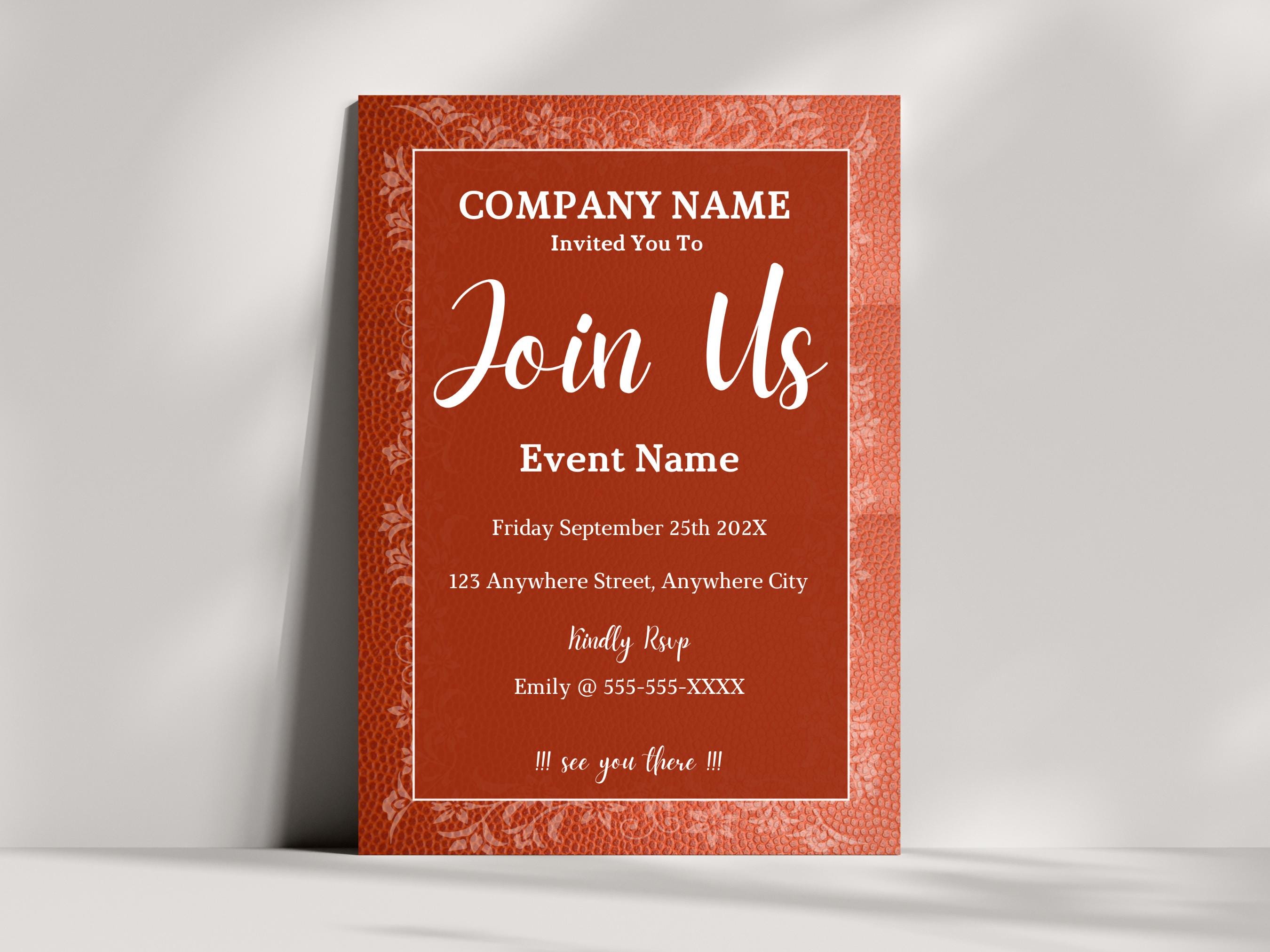 Business Special Event Invitation Template | Company Any Event ...