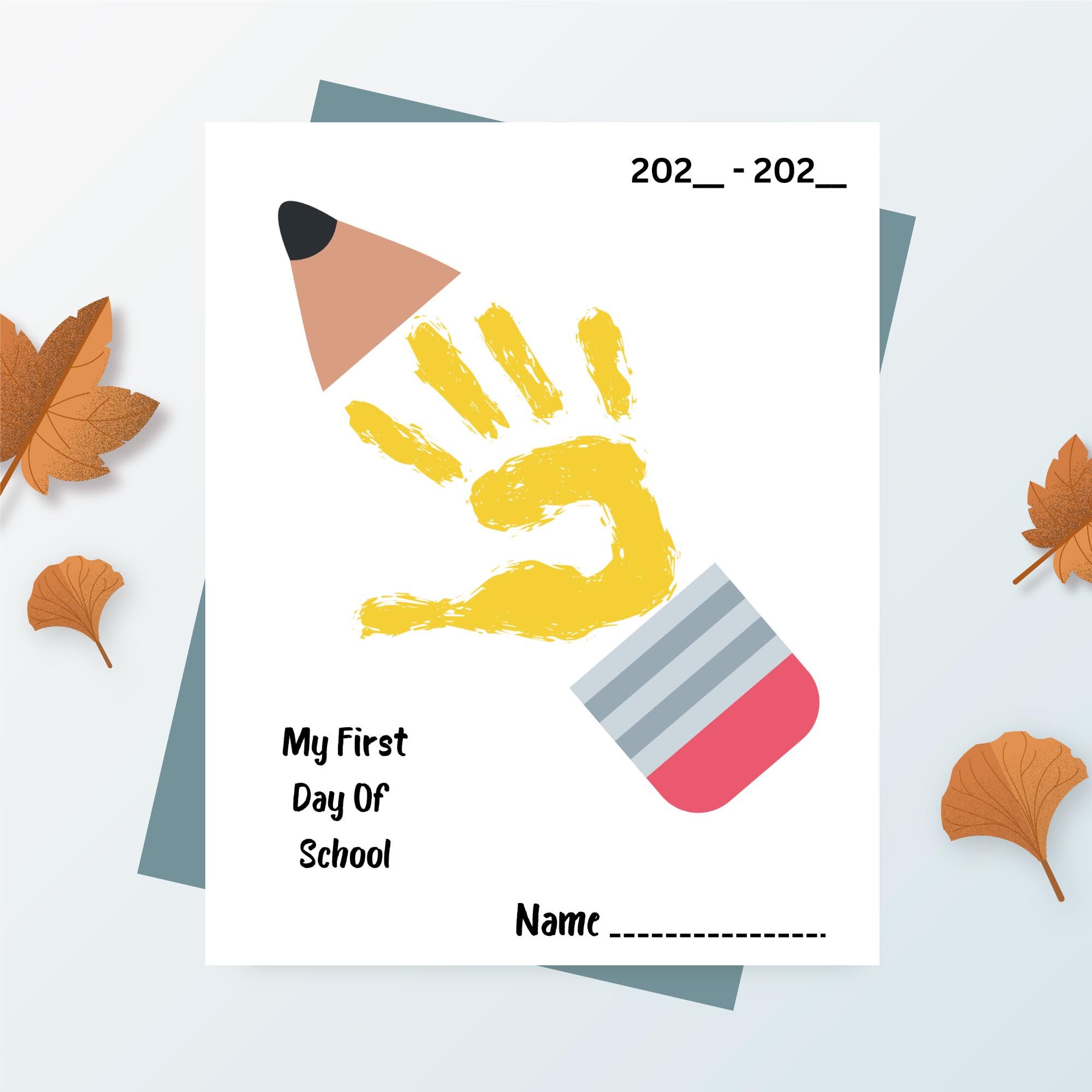 Back to School Printable First Day of School Handprint Printable ...
