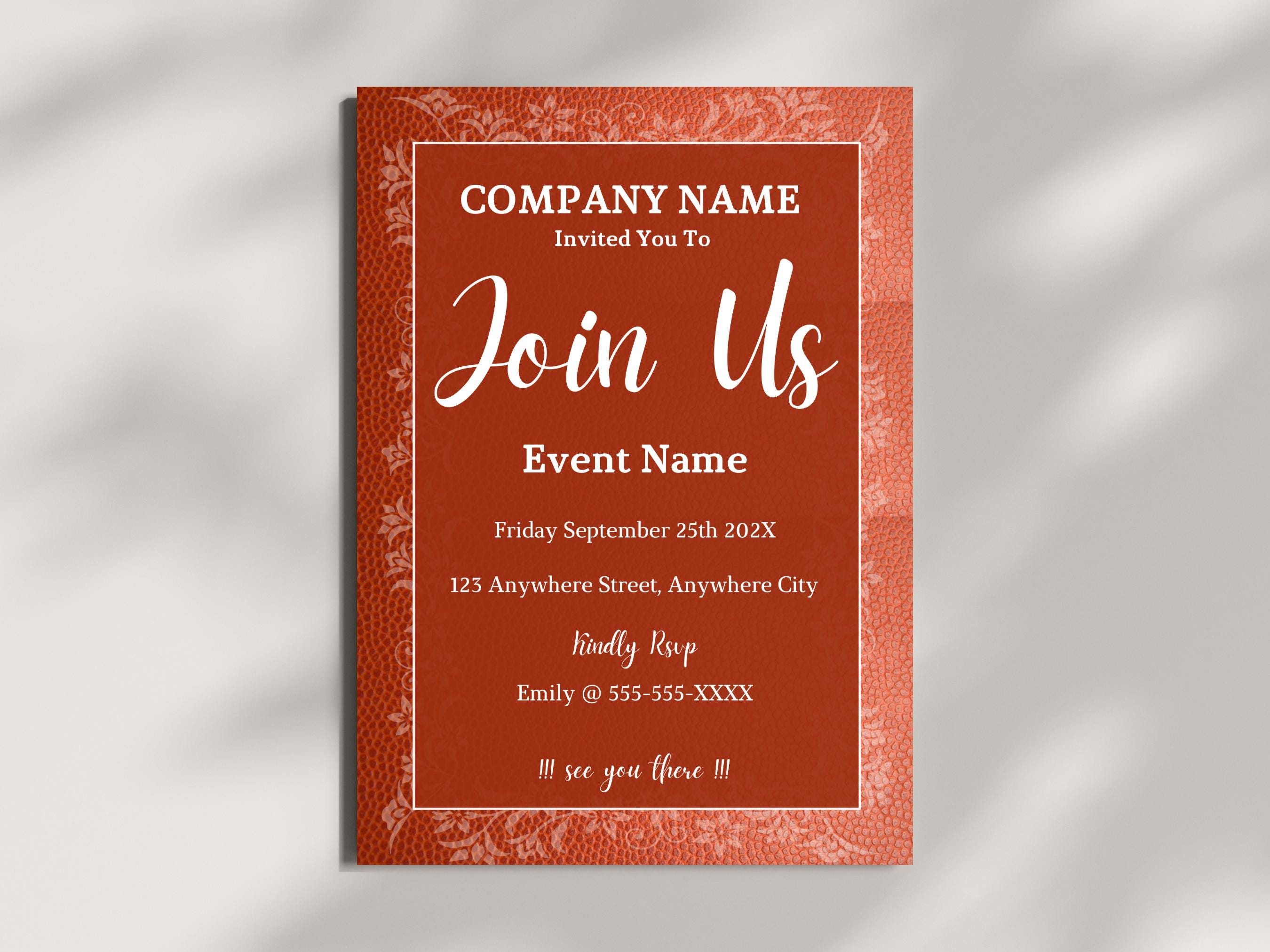 Business Special Event Invitation Template | Company Any Event ...