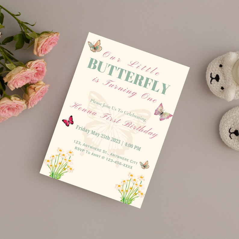 Butterfly Birthday Invitation Templates Butterfly Party Invitation ...