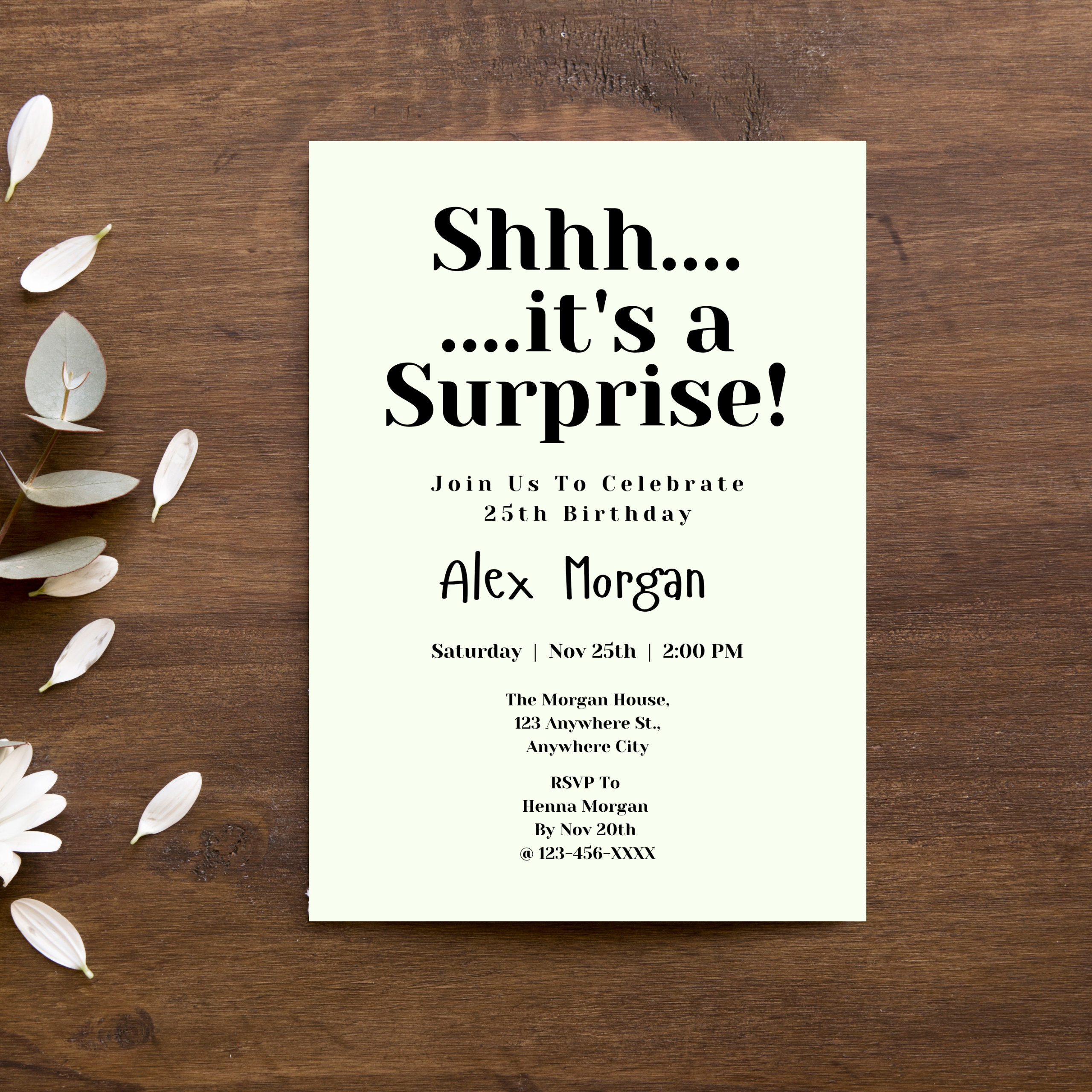 Surprise Invitation Templates E-invite Templates Electronic Invitation ...