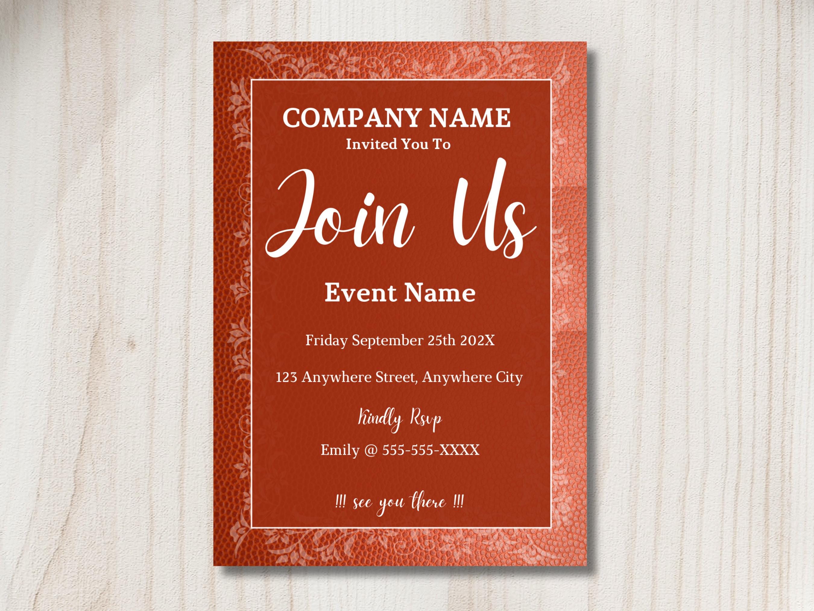 Business Special Event Invitation Template | Company Any Event ...
