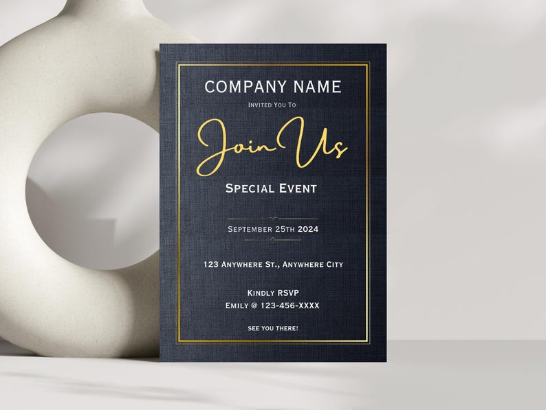 Business Special Event Party Invitation Card Template | Company Any ...