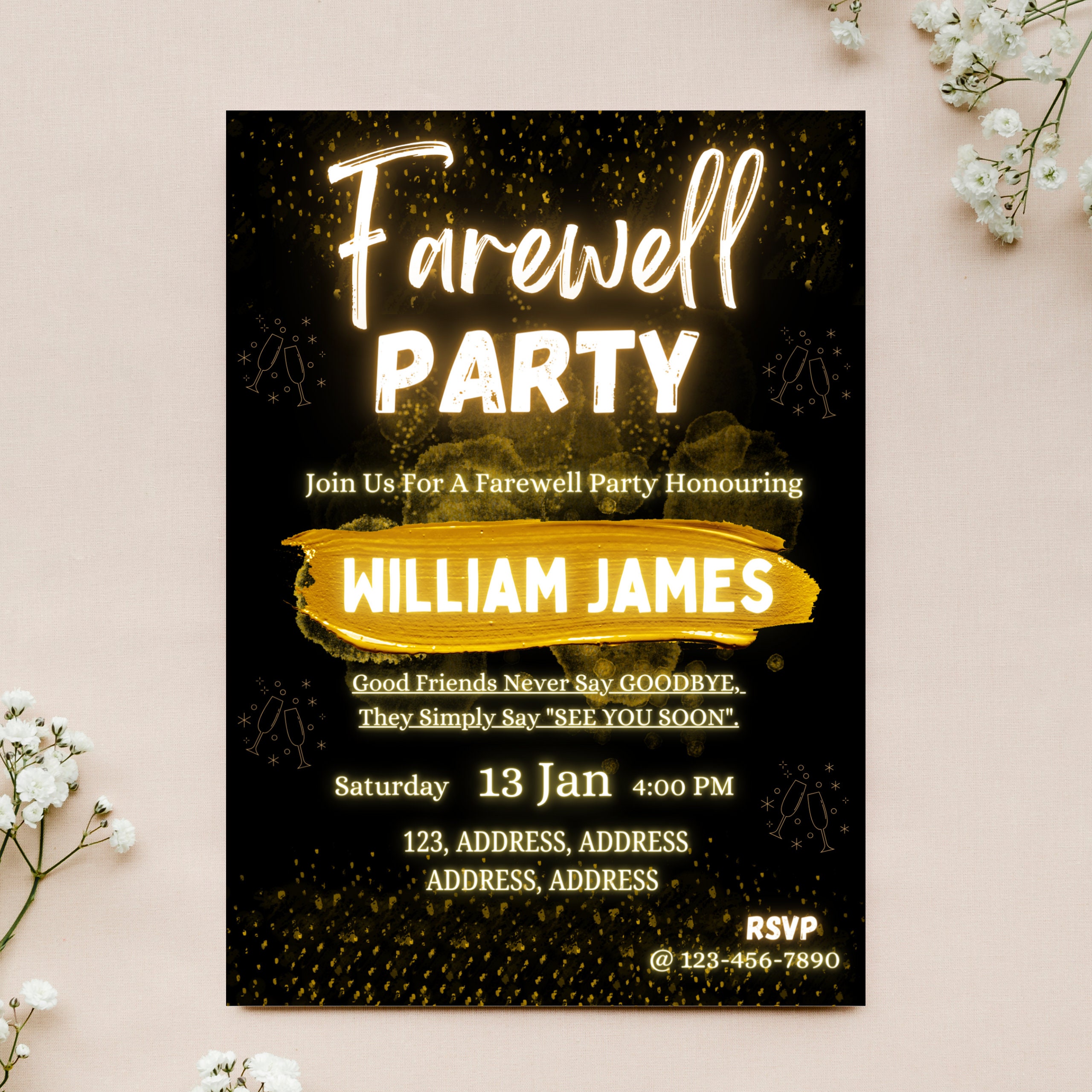 Farewell Party Invitation Templates Going Away Party Invitation Goodbye ...