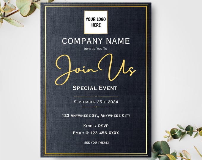 Business Special Event Invitation Template Company Any Event Invitation ...
