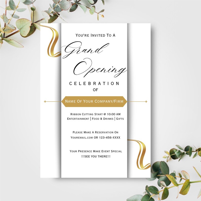 Business Grand Opening Invitation Template Launch Party Invitation ...