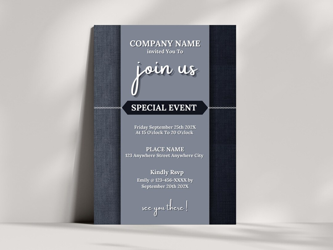 Business Special Event Invitation Template | Company Any Event ...