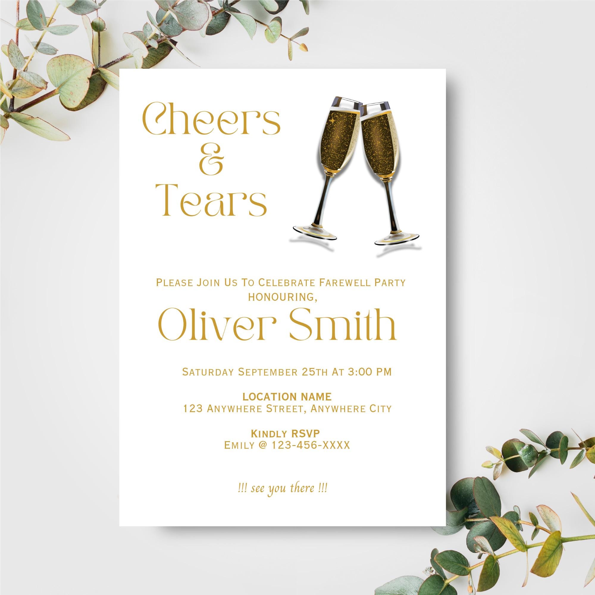 Farewell Party Invitation Templates Going Away Party Invitation Goodbye ...