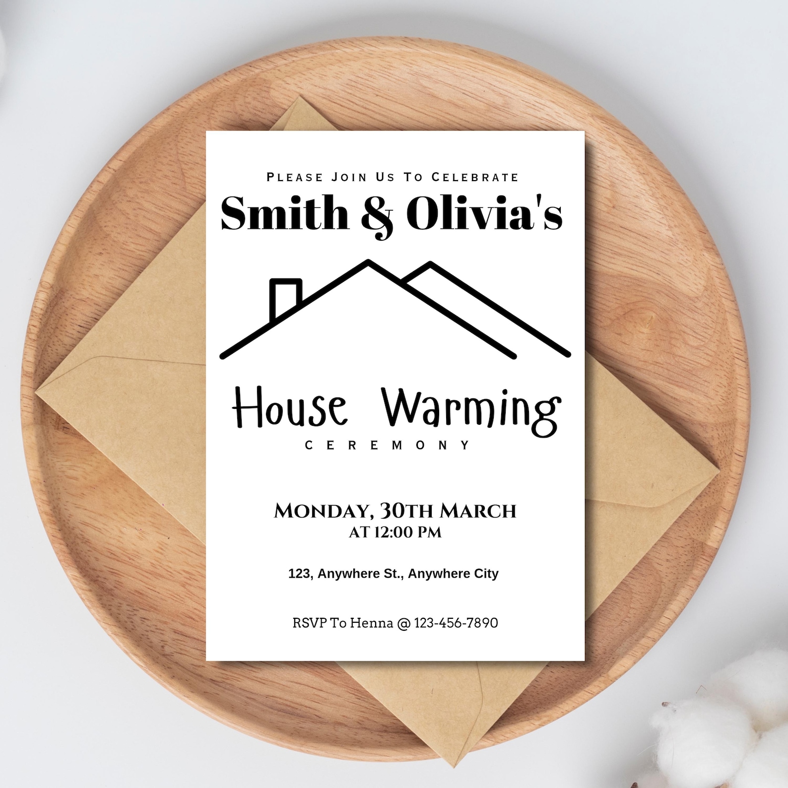 Editable House Warming Party Invitation Card Templates House Opening ...