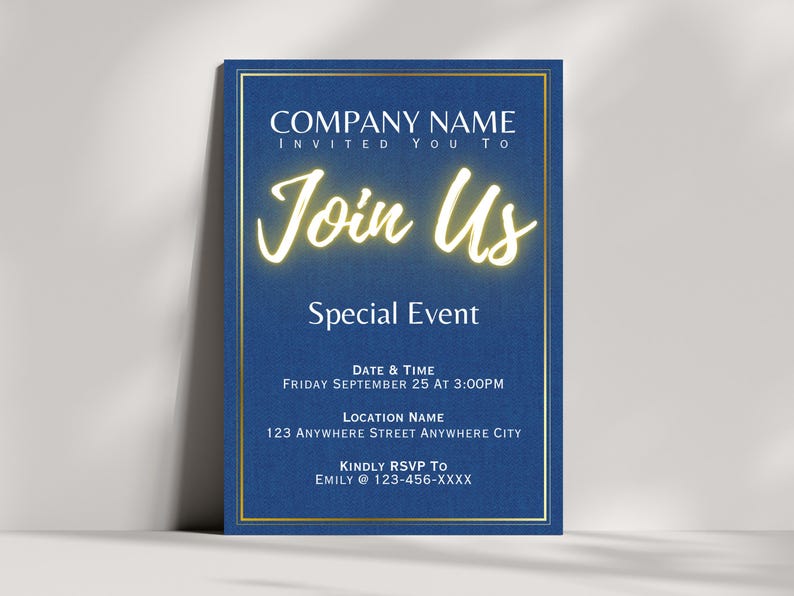 Business Special Event Invitation Template | Company Any Event ...