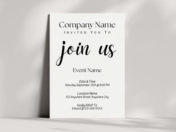 Special Events Invitation Card