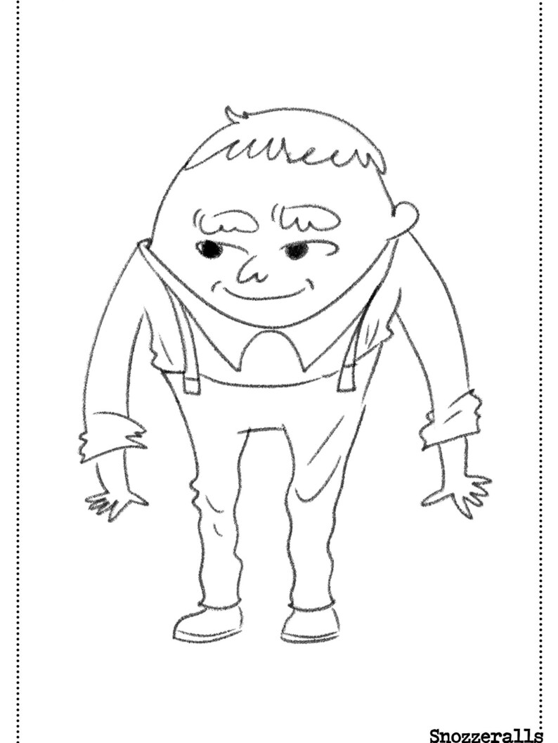 Snozzeralls Characters Colouring Pages: Adorable Kids Activity (digital ...