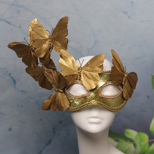 Gold Masquerade Mask - Etsy
