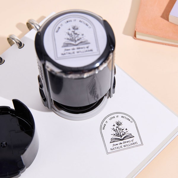 Library Stamp - Etsy