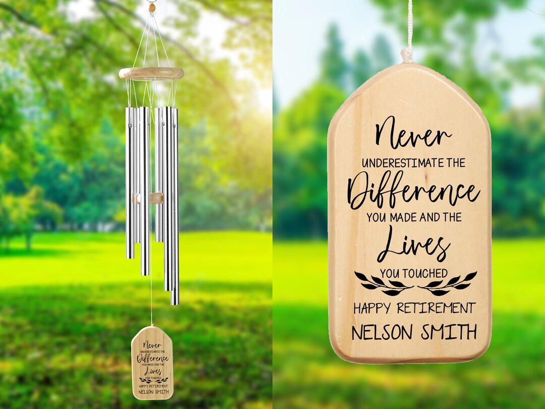Retirement Wind Chime Personalized Wind Chimes Retirement Gift Ideas ...
