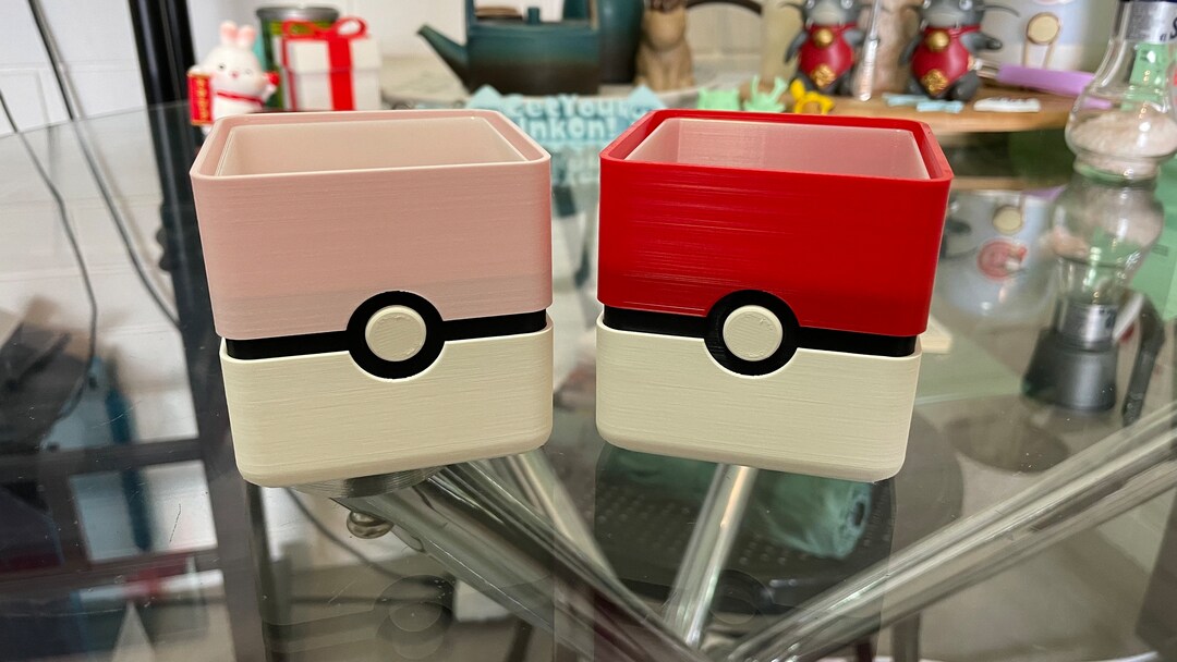 Pokeball Planter Desktop/table Planter Indoors Pencil/pen Holder - Etsy
