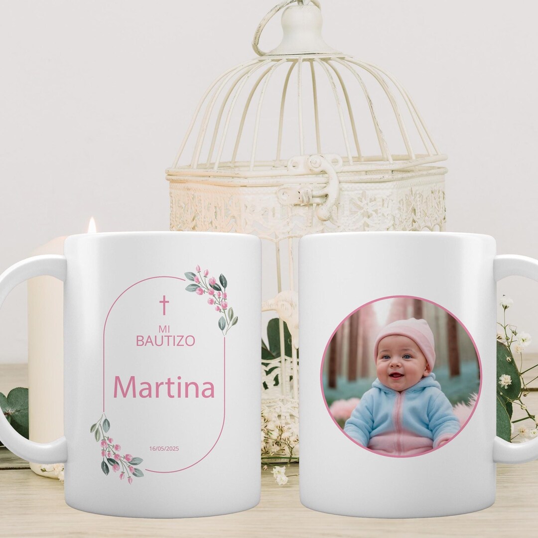 Personalized Baptism Mugs, Communion Favor Mug With Photo, Baptism ...