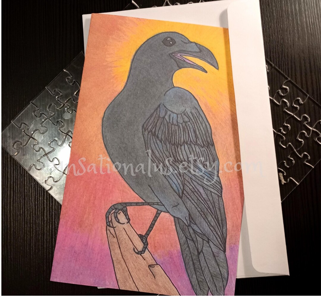 Crow Single Greeting Card - Thank You - Friendship - Birthday ...